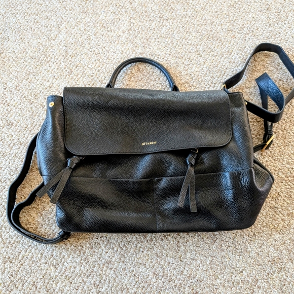 Alf The Label | Bags | Alf The Label Luxe Ari Backpack Convertible Diaper Bag Genuine Leather ...